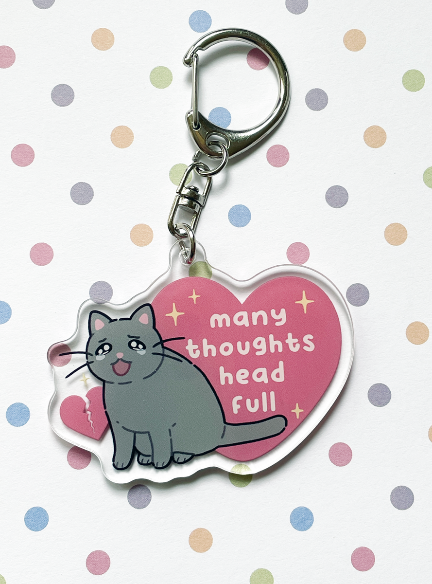 Many Thoughts, Head Full Keychain – mussyhead
